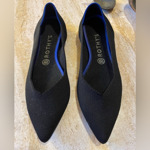 Rothy's | Shoes | Rothys Pointed Toe Classic Black Flats | Poshmark